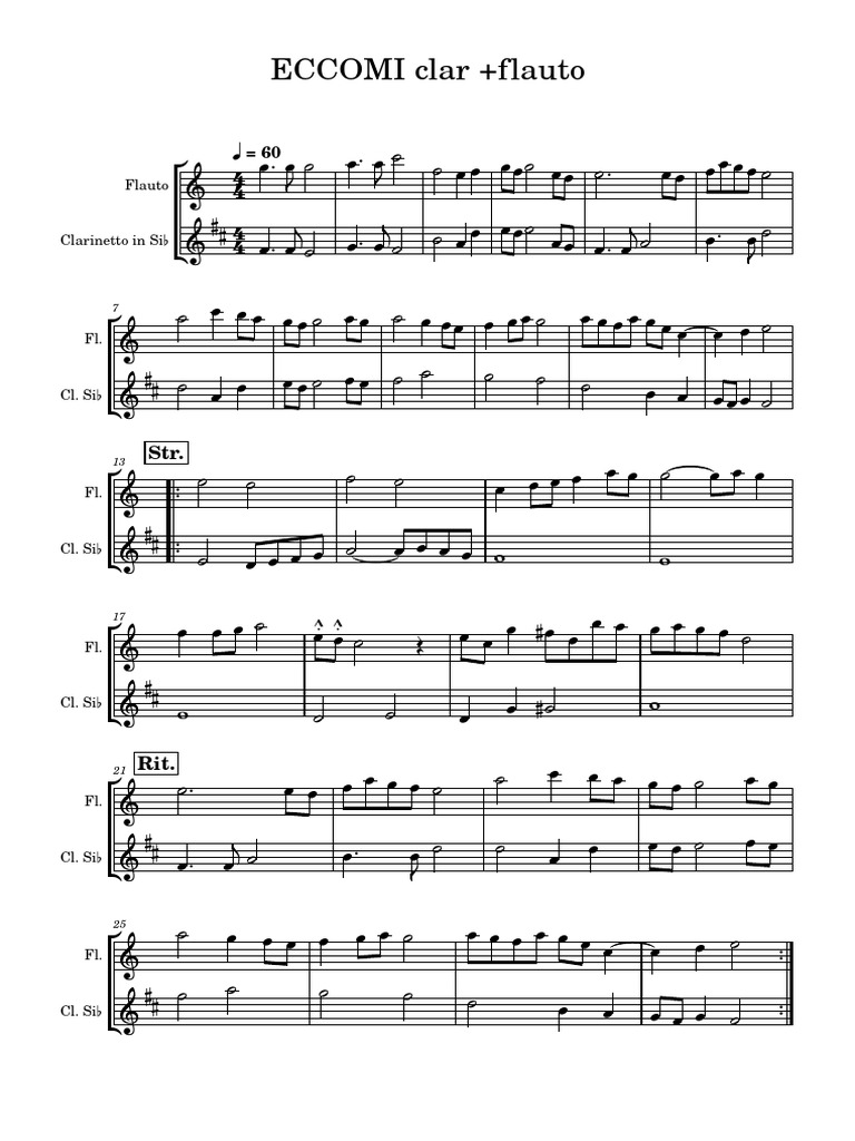 ECCOMI Clar +flauto | PDF