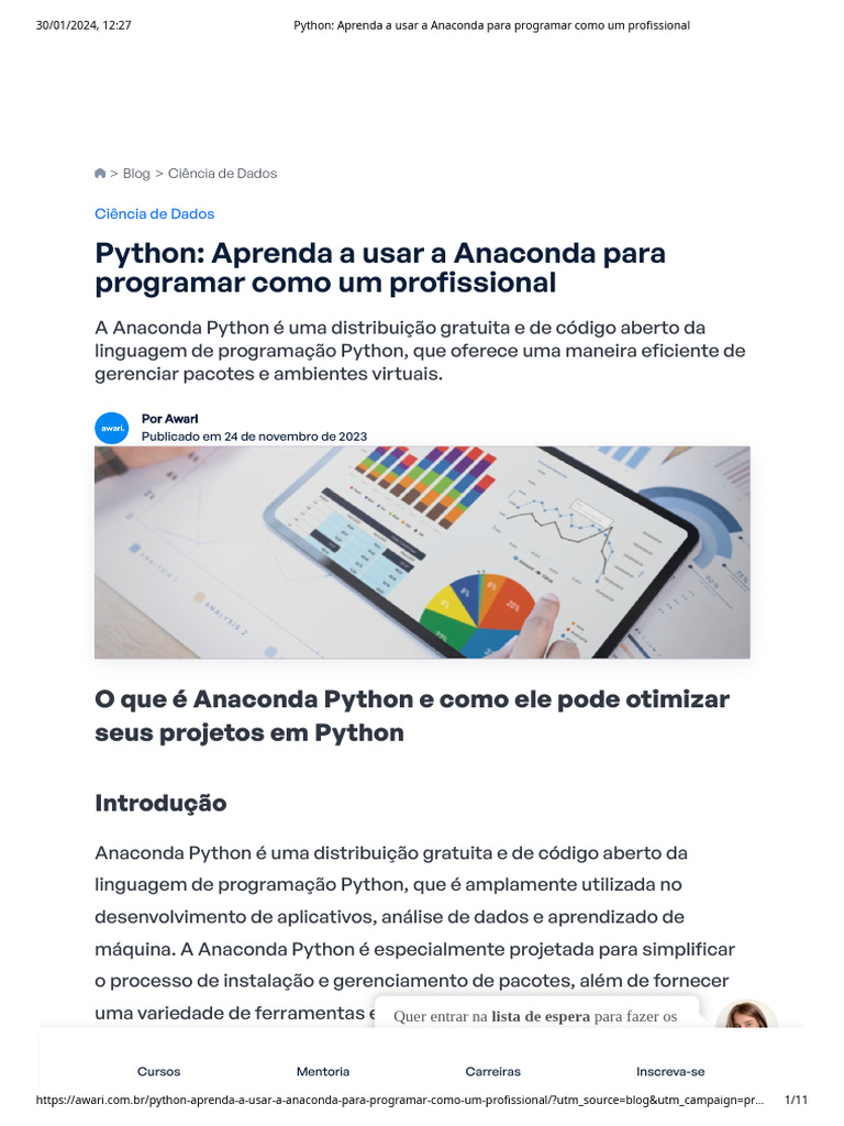 Python - Aprenda A Usar A Anaconda para Programar Como Um Profissional | PDF | Python (linguagem ...
