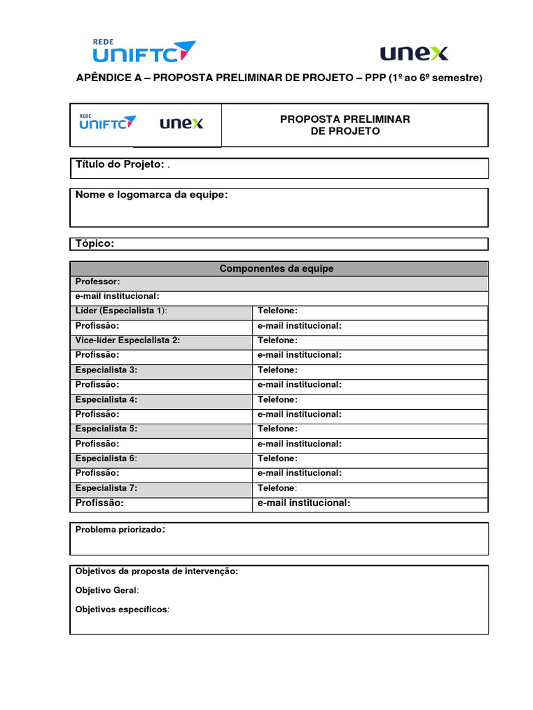 Modelo PPP Unex/ftc | PDF | Negócios