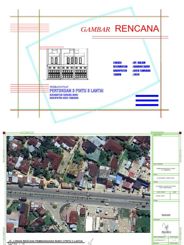 Gambar Struktur Ruko 3 Pintu | PDF