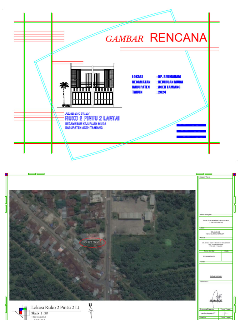 Gambar Struktur Ruko (WD) . | PDF