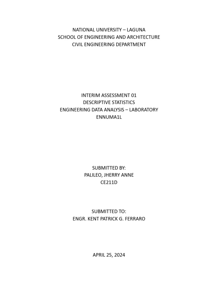 Palileo Interim Data | PDF | Standard Deviation | Statistical Analysis