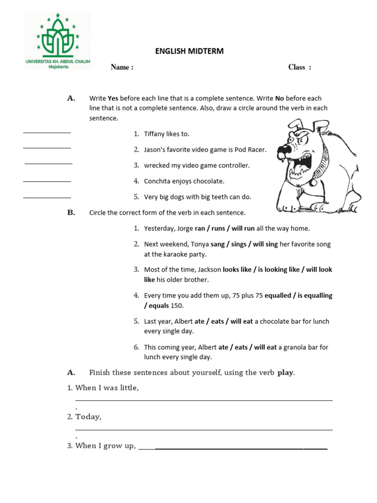 English Midterm S1 | PDF | Language Arts & Discipline