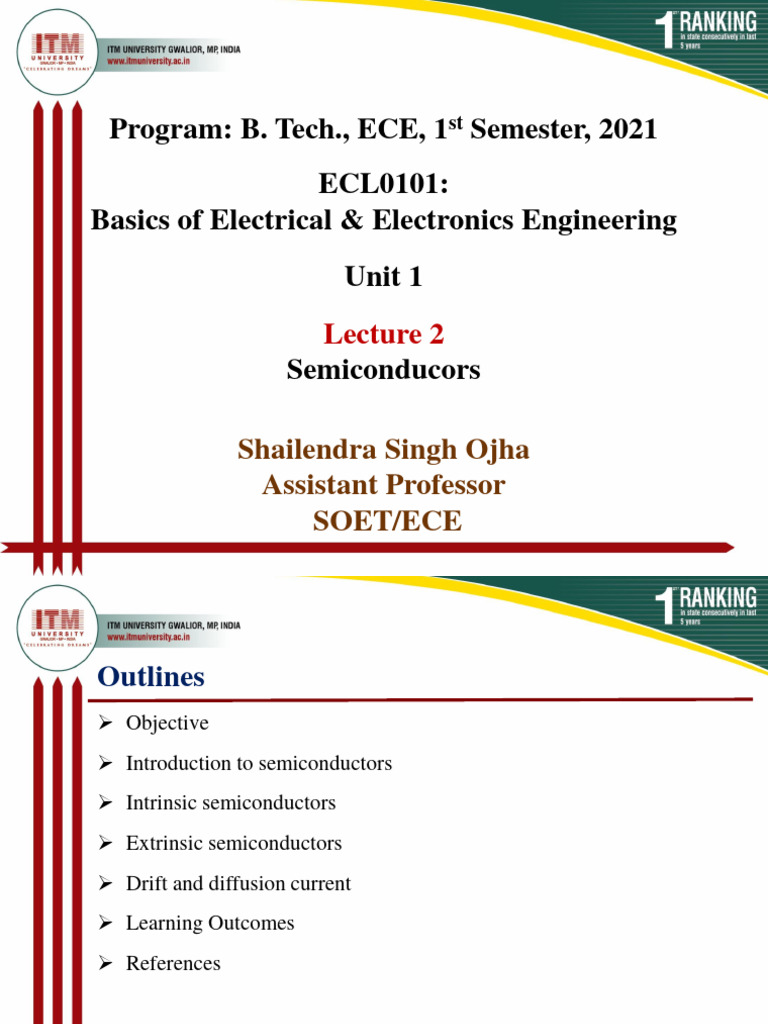 Lecture 2 Semiconductors | PDF | Semiconductors | Doping (Semiconductor)