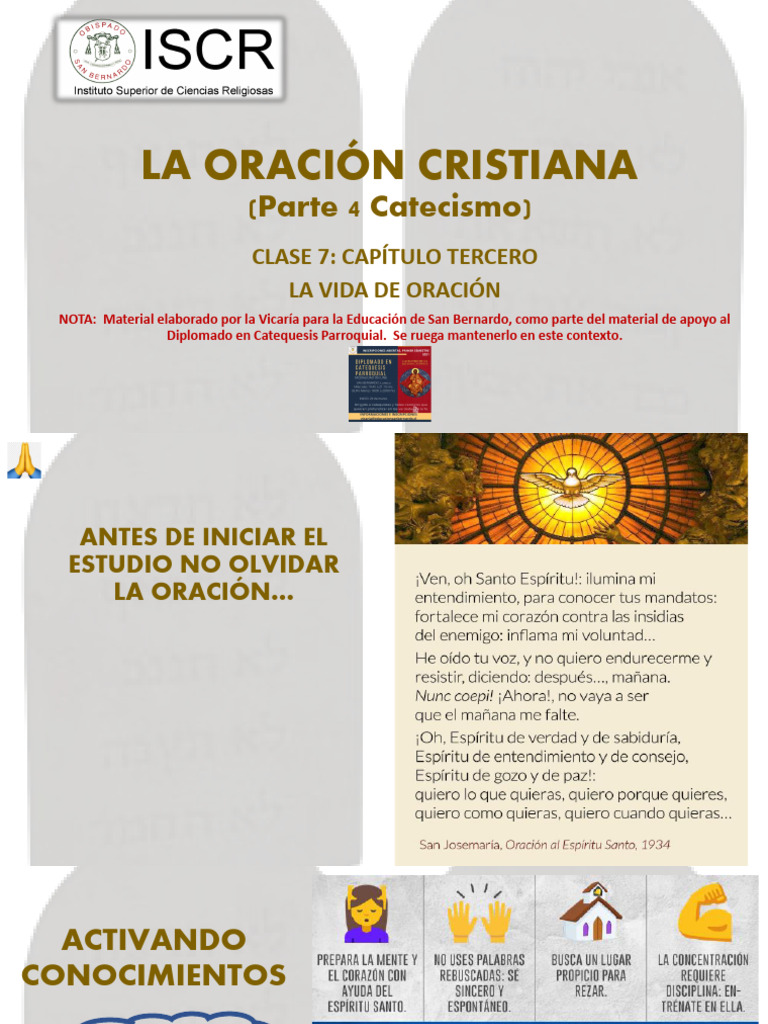 Clase 7 Oración | PDF | Oración | Creencia religiosa y doctrina