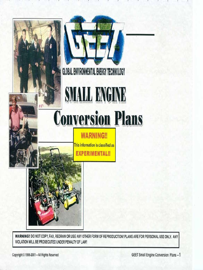 GEET - Small Engine Conversion Plans | PDF