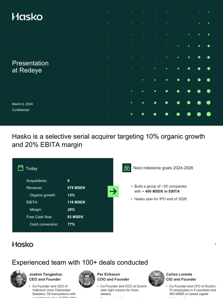 08.50 Hasko Invest | PDF | Mergers And Acquisitions | Equity (Finance)
