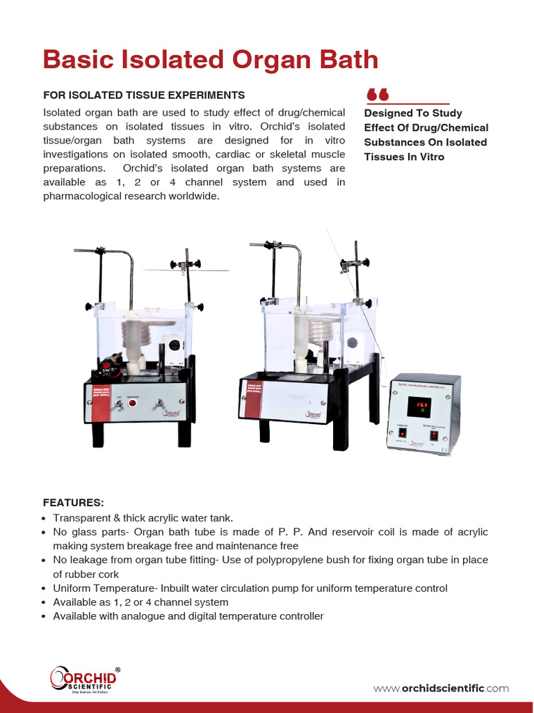 BASIC ISOLATED ORGAN BATH (For Isolated Tissue Experiments) | PDF