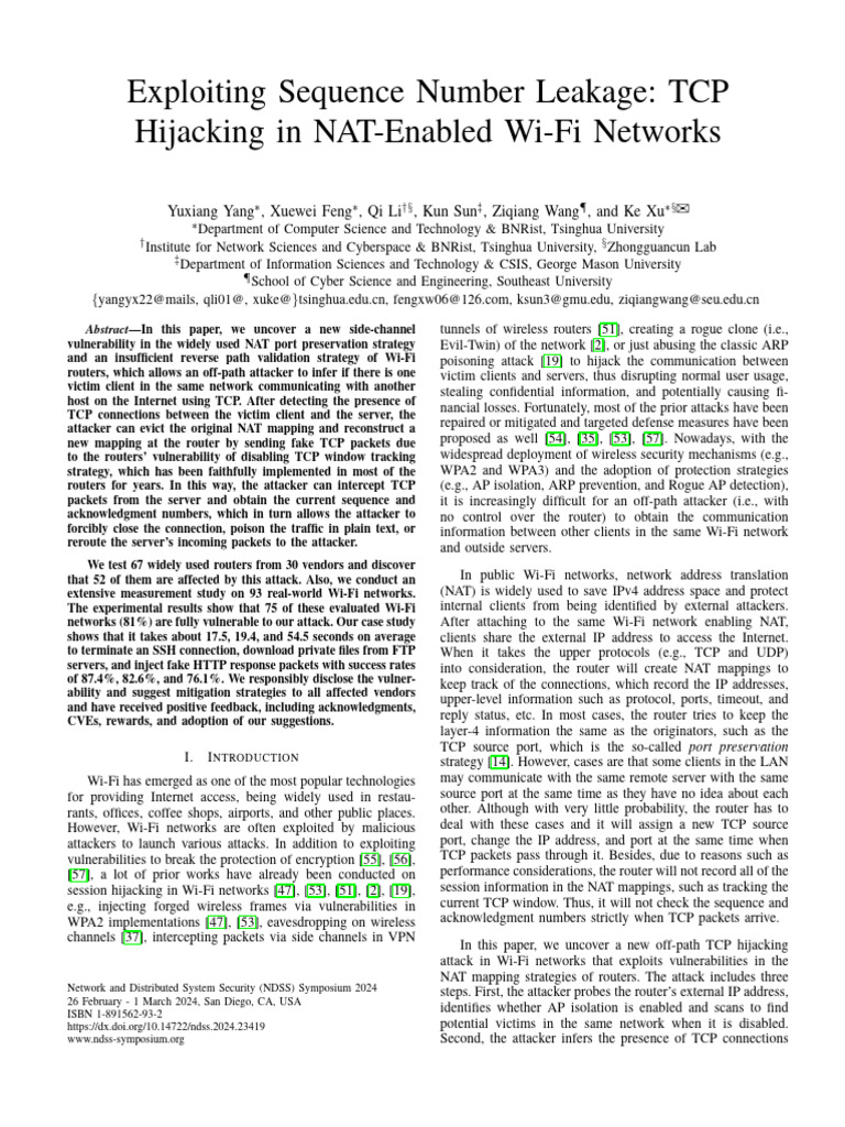 2024 419 Paper | PDF | Transmission Control Protocol | Port (Computer Networking)