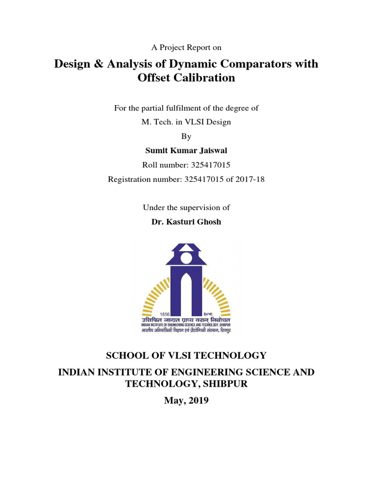 Design & Analysis of Dynamic Comparators With Offset Calibration | PDF | Analog To Digital ...