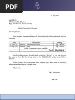 Statement of Account (SOA) Format | PDF | Money | Services (Economics)