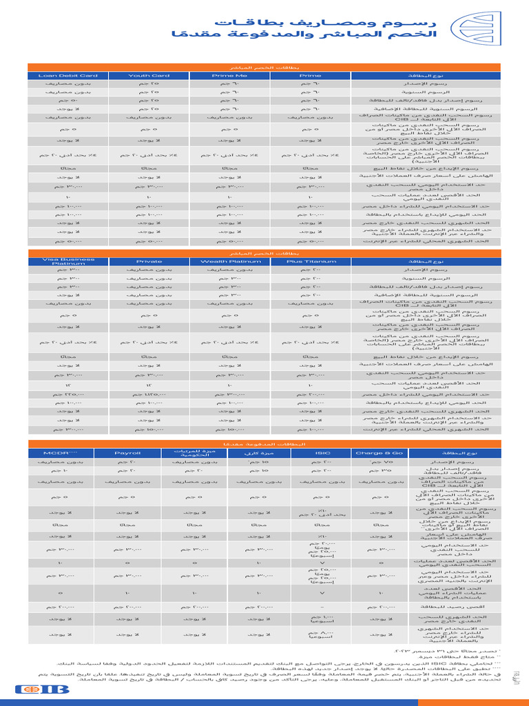 Debit and Prepaid Fees and Charges AR | PDF