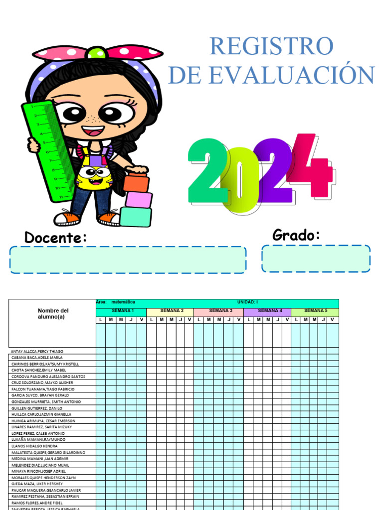 Asistencia Registro de Evaluacion | PDF