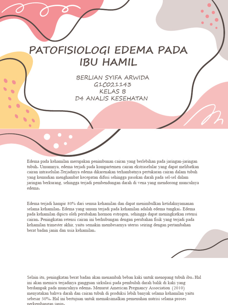 Patofisiologi Edema | PDF