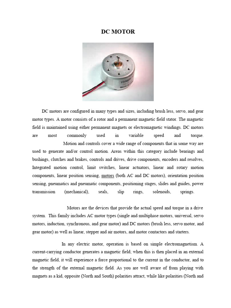 51.DC MOTOR | PDF | Electric Motor | Magnetic Field