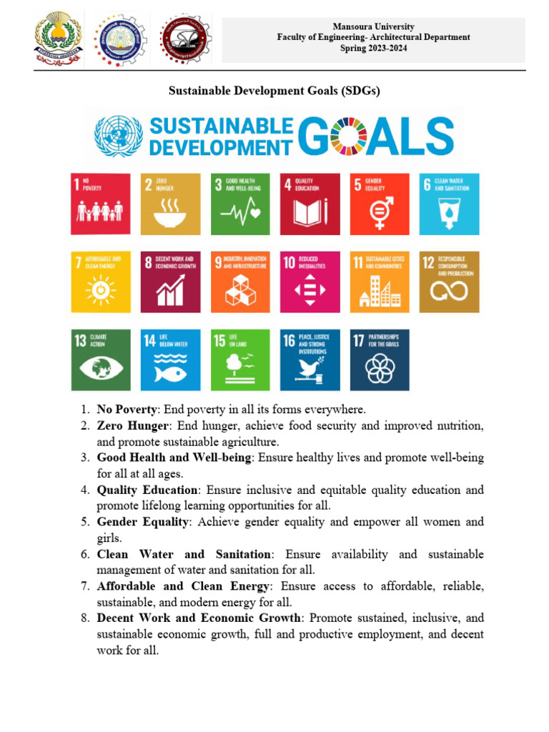 SDG Infographic Overview for 2023-2024 | PDF | Sustainability | Food ...