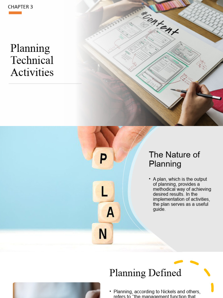 G3_Planning-Technical-Activities | PDF | Goal | Strategic Planning