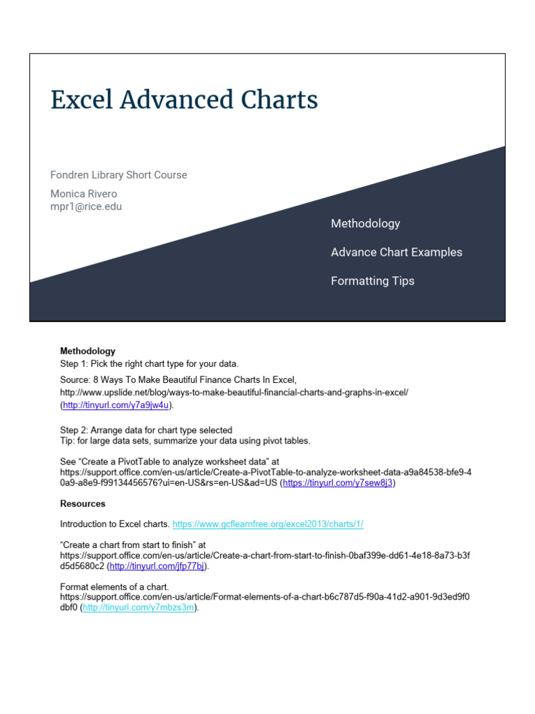 Excel Advanced Charts Slides | PDF | Microsoft Excel | Information Science