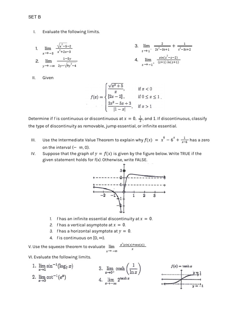 Math 21 Sample Exam B | PDF