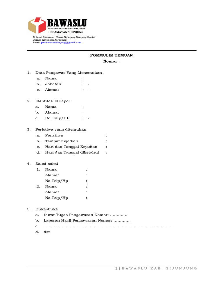 2.formulir Model B.2 - (Temuan) | PDF