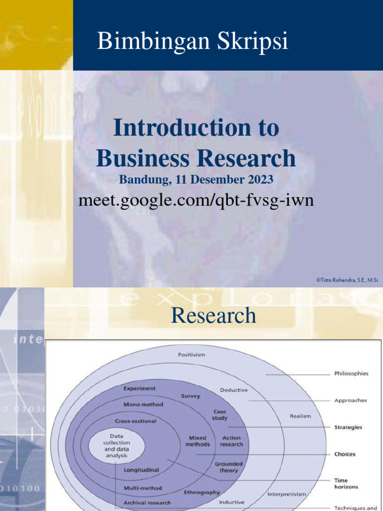 Bimbingan Metode Riset 11 Desember 2023 | PDF | Karier & Perkembangan | Seni