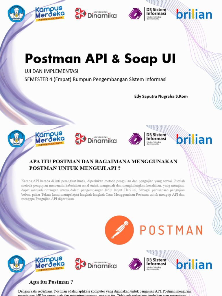 Materi Pertemuan 13 Postman API Dan SOAP UI | PDF | Komputer