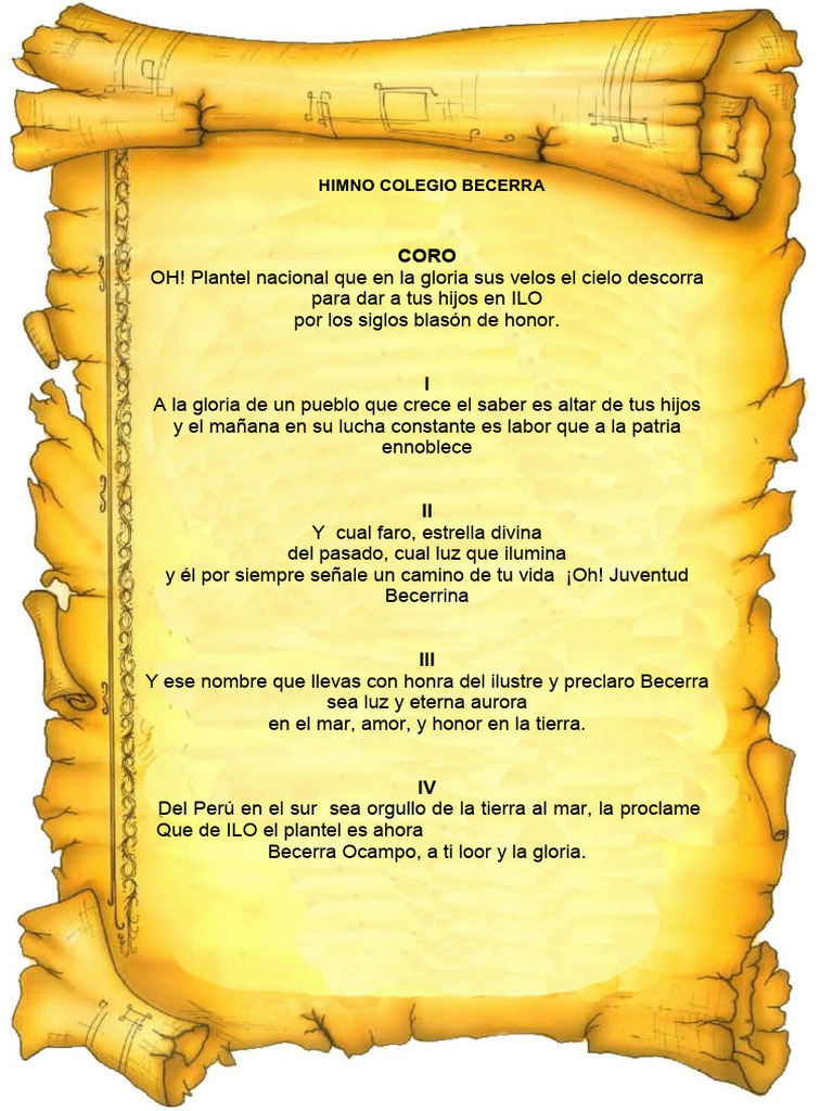 Himno Colegio Becerra | PDF | Religión y espiritualidad