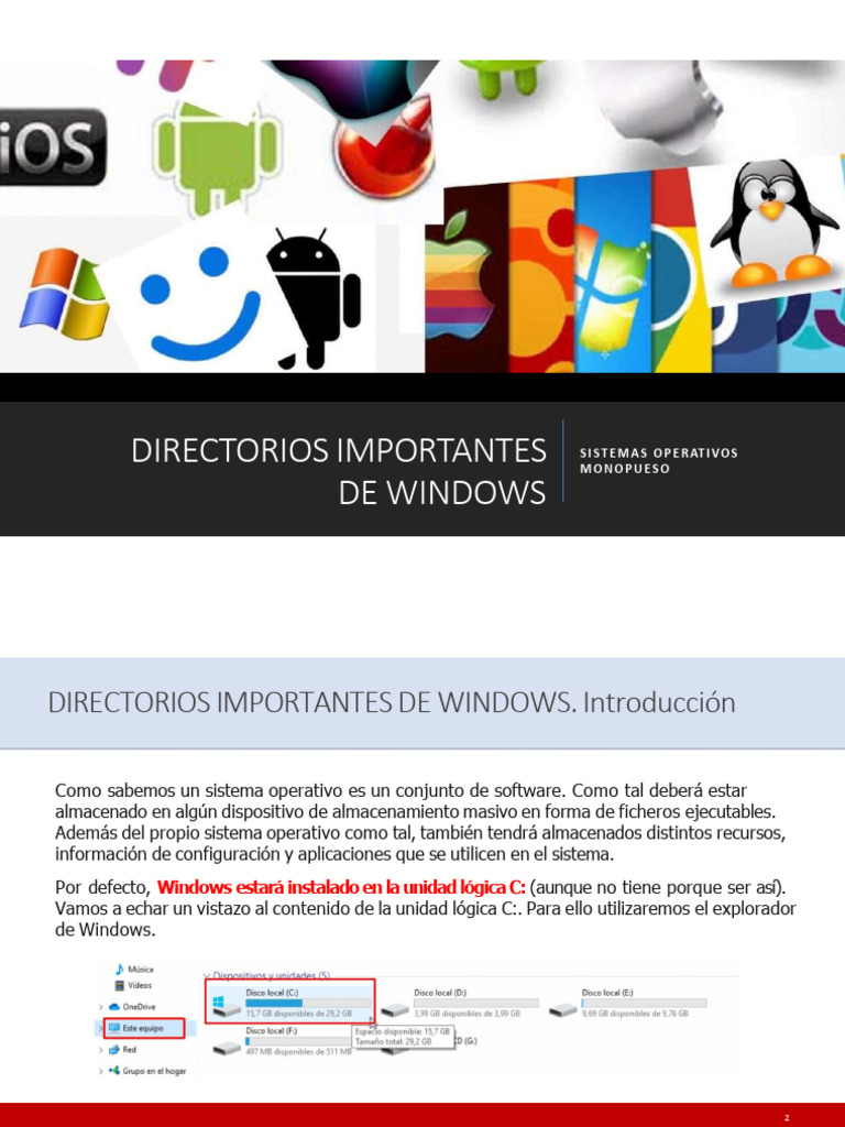 Directorios Importantes W10 | PDF | Archivo de computadora | Usuario ...