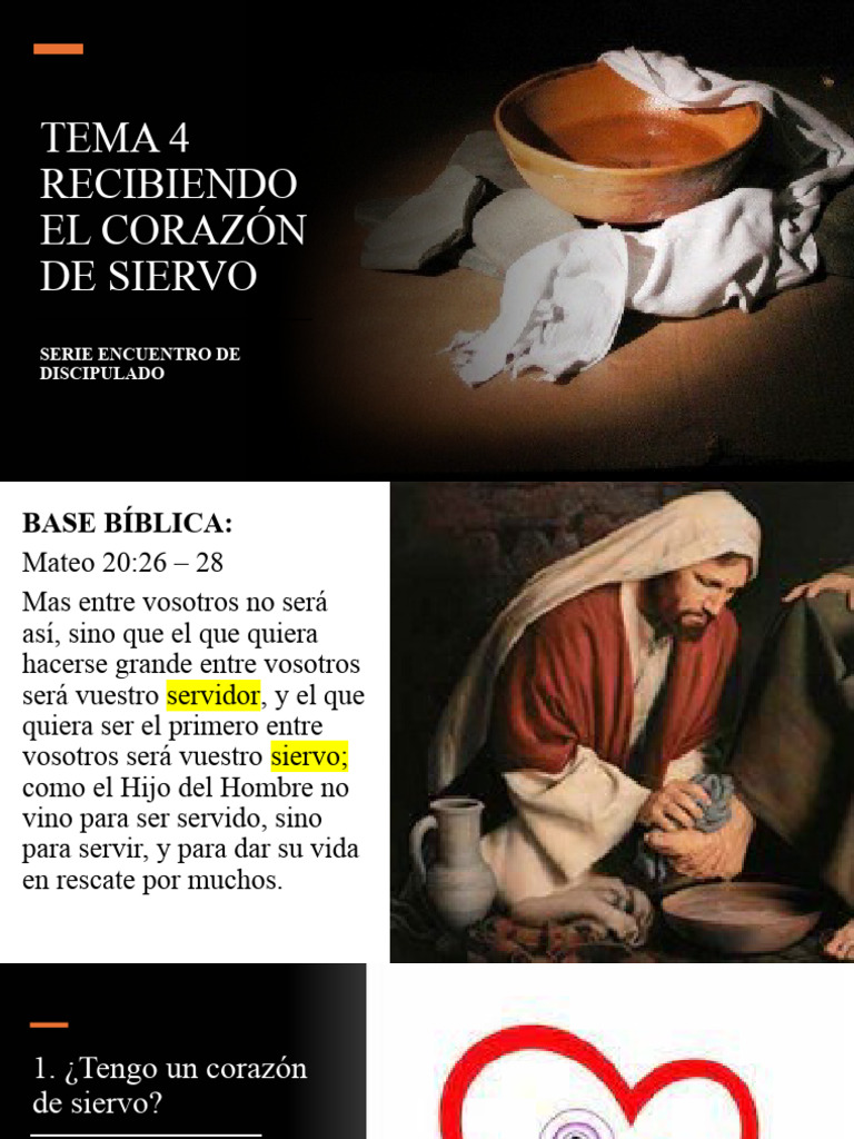 Tema 4 Recibiendo El Corazón de Siervo | PDF | Creencia religiosa y ...