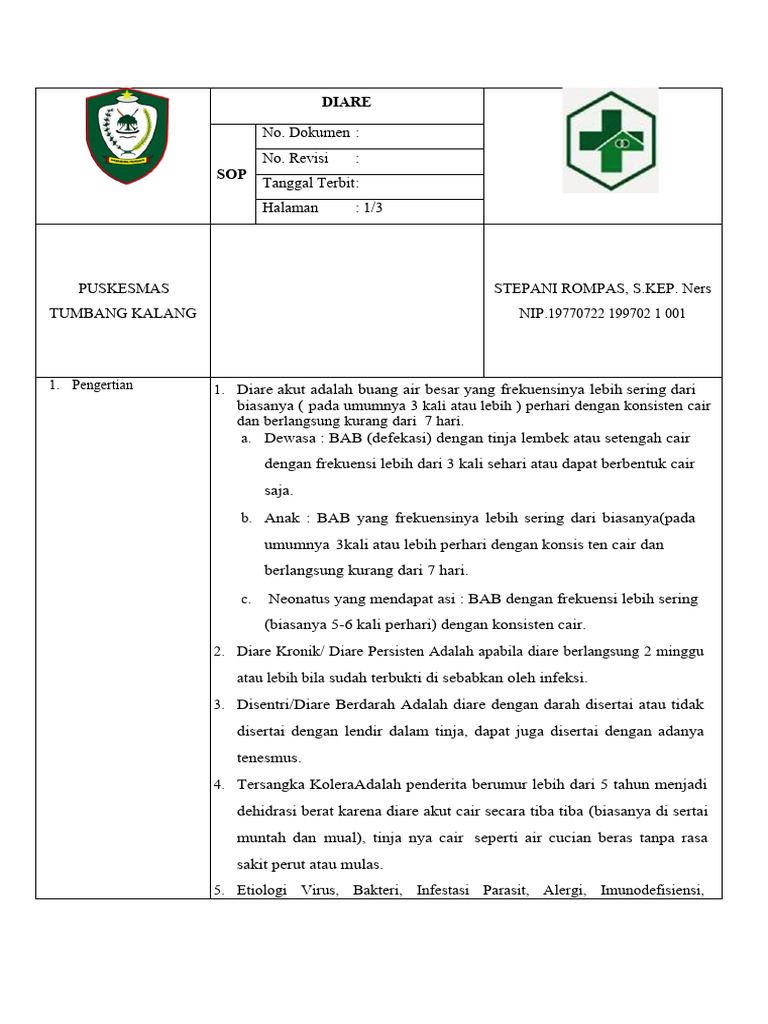 DIARE | PDF | Kesehatan Holistik | Sains & Matematika