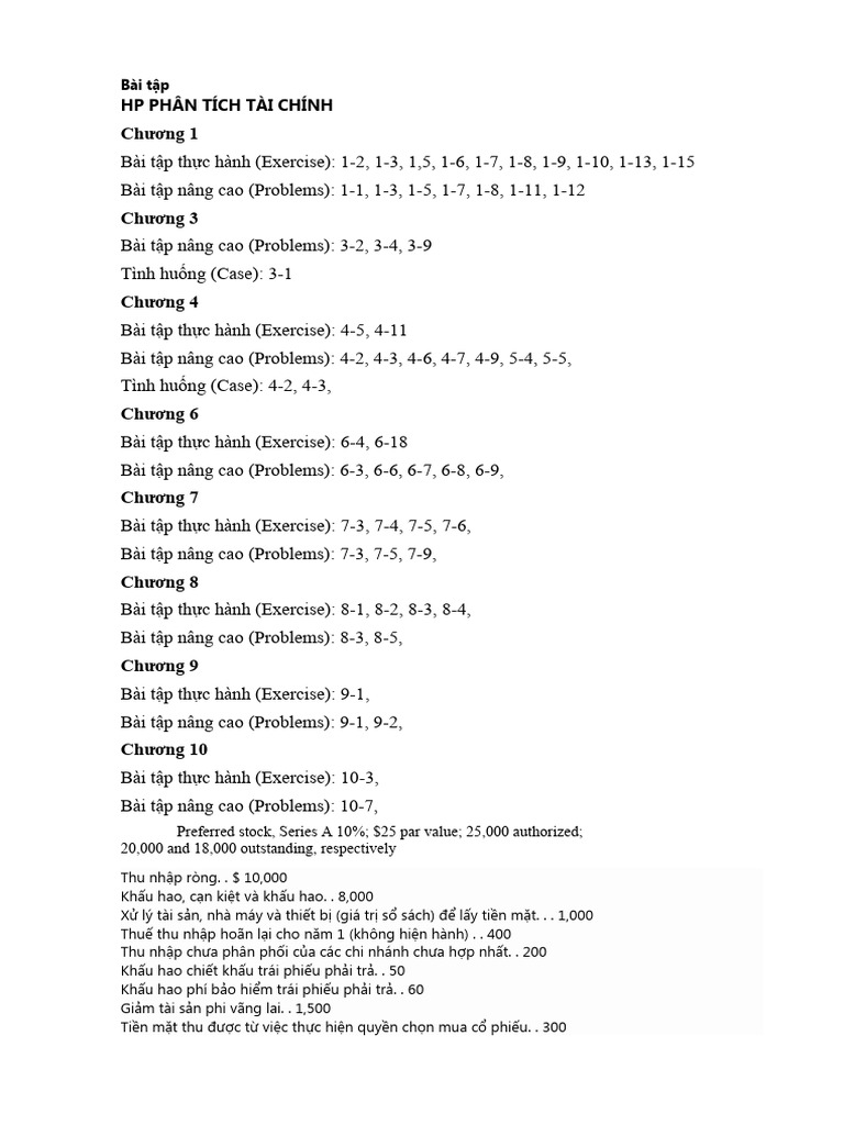 Bài tập pttc | PDF