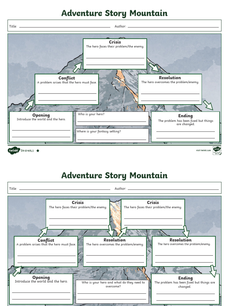 Adventure Story Mountain Template | PDF
