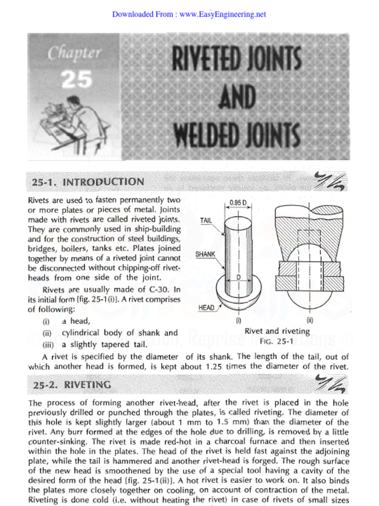 Engineering Drawing by N.D Bhatt - Riveted Joint | PDF | Rivet ...