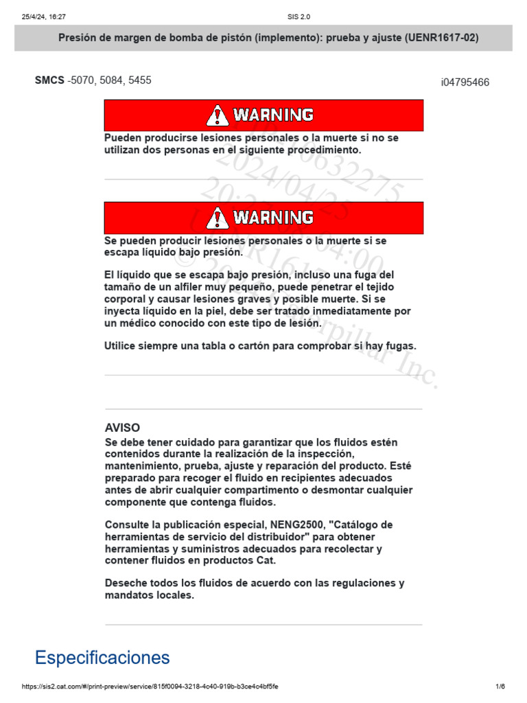 SIS 2.0 Implemento | Descargar gratis PDF | Presión | Bomba