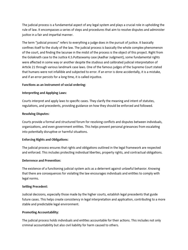LLM 2sem Paper 1 Judicial Process | PDF | Judicial Review | Precedent