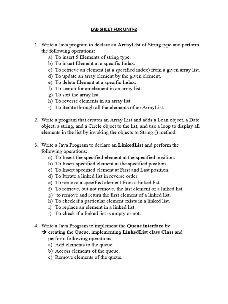 Lab Sheet-2 | PDF | Queue (Abstract Data Type) | Computer Data Lab Sheet-2 | PDF | Queue (Abstract Data Type) | Computer Data