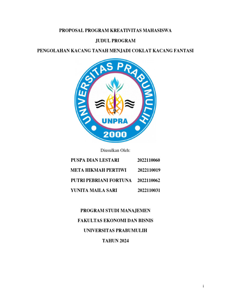 Proposal & Lampiran PKM Fix | PDF