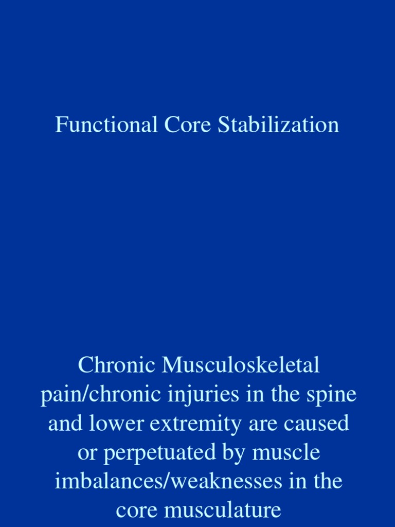 Functional Core Stabilization | PDF | Abdomen | Pelvis
