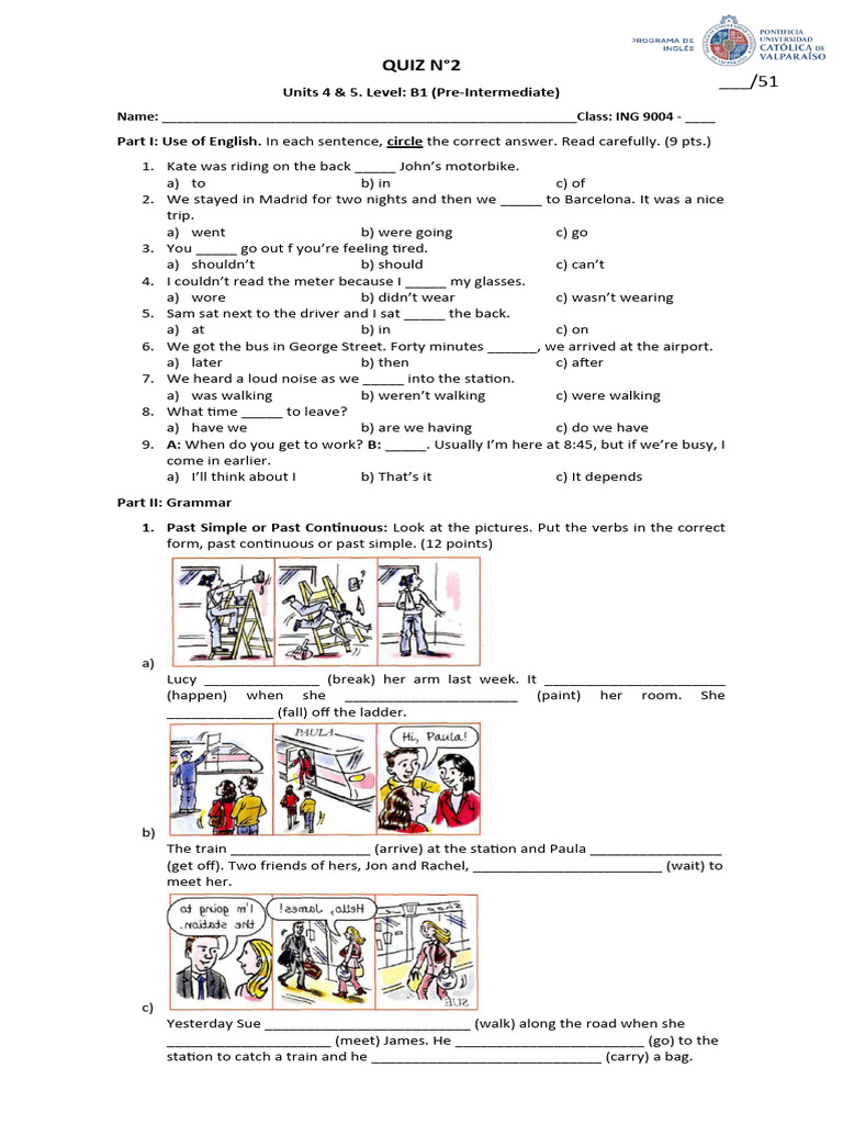 Quiz 2 Inglés 4 | PDF | Semantic Units | Syntax