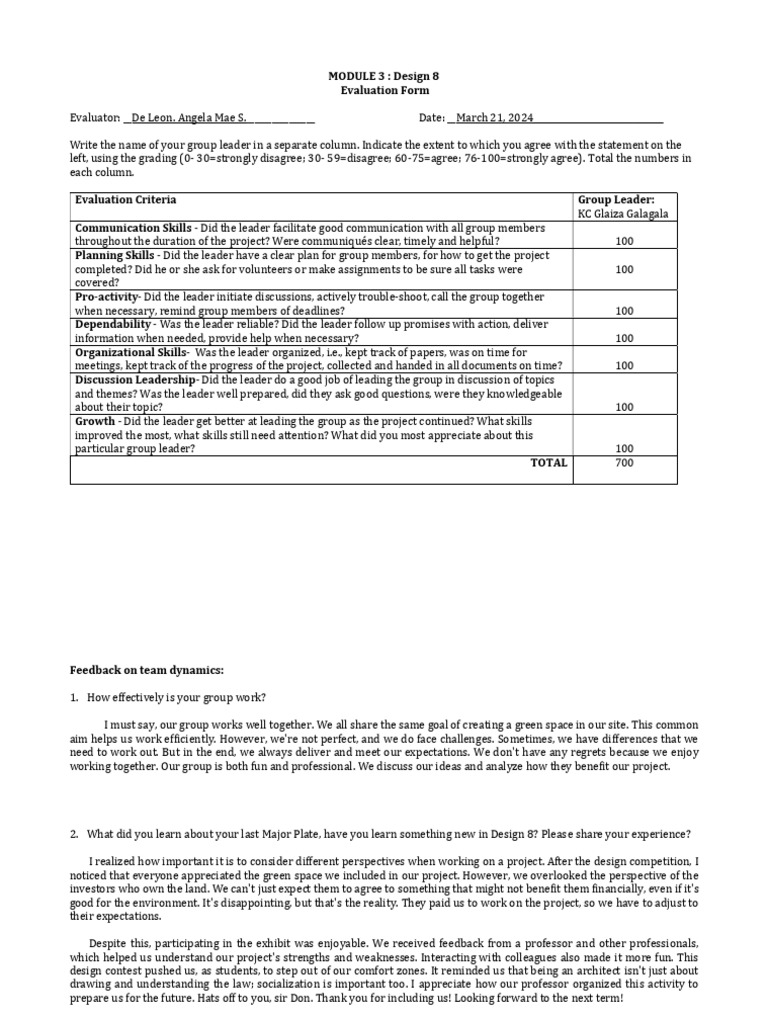 De Leon - A71 - Peer Evaluation | PDF | Cognitive Science | Cognition
