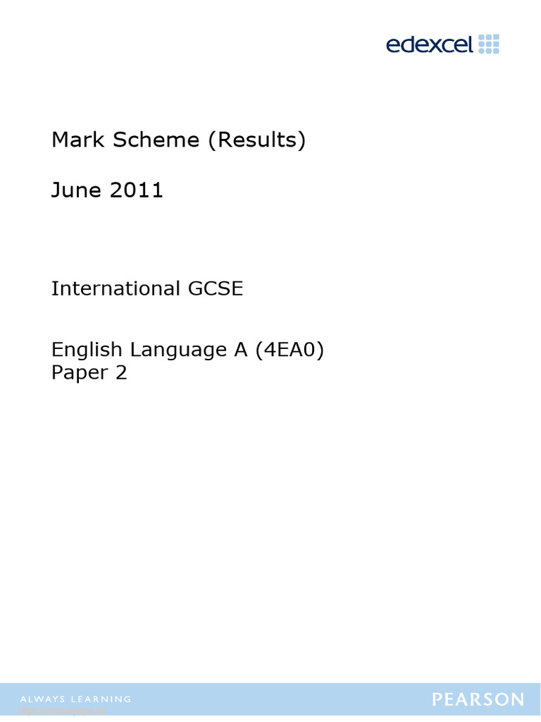 Markscheme Paper2 June2011 | PDF | Question | Idea