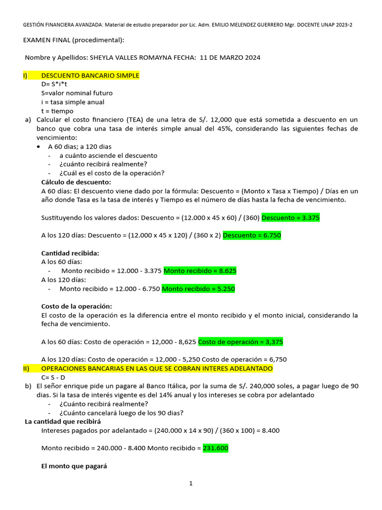 EXAMEN FINAL Gestion Financiera 2023.2 - SHEYLA VALLES ROMAYNA | PDF ... EXAMEN FINAL Gestion Financiera 2023.2 - SHEYLA VALLES ROMAYNA | PDF ...