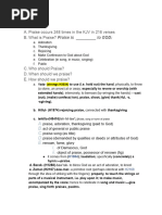 Seven Types of Praise | PDF | Psalms | Worship