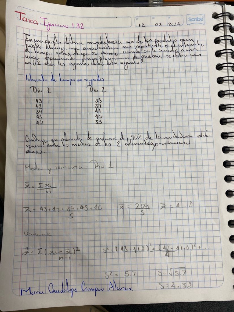 Tarea. Ejercicio 1.32. | PDF