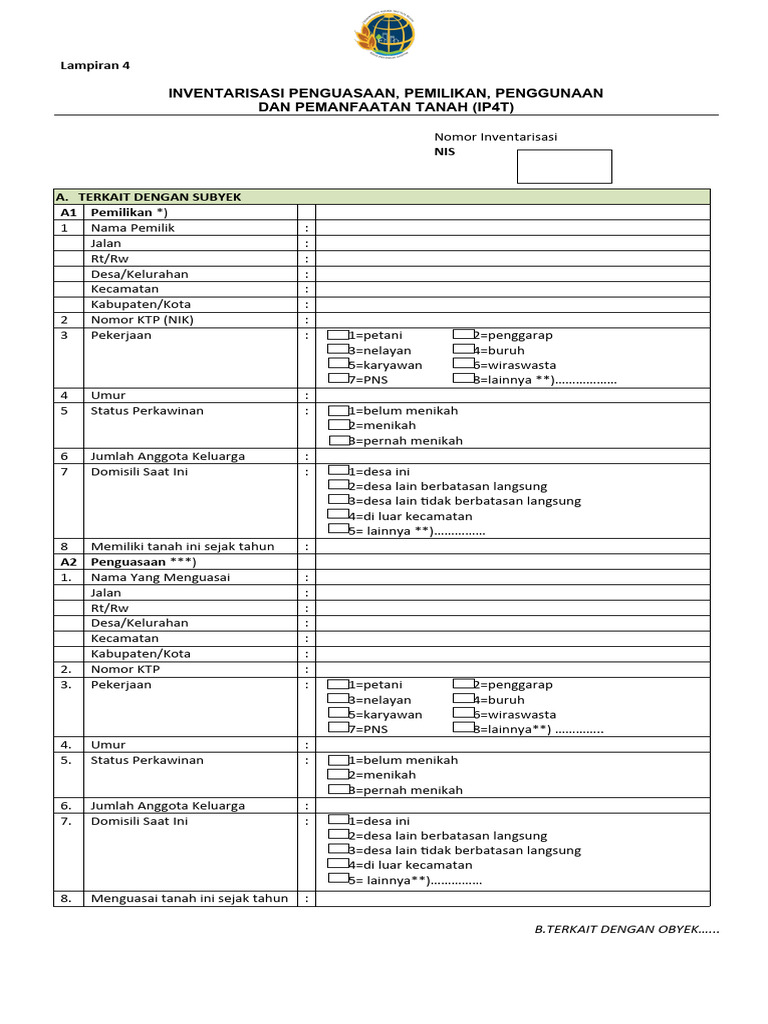 Form Ip4t Cetak | PDF