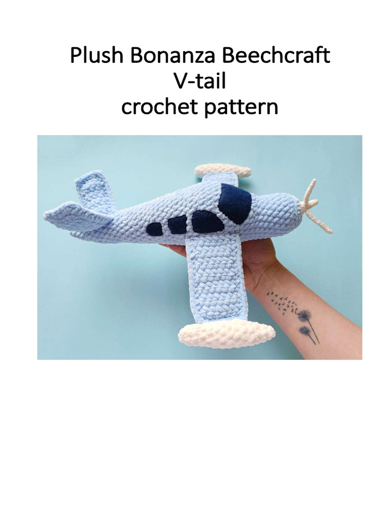 Plush Bonanza Beechcraft V-Tail Crochet Pattern | PDF | Yarn | Crochet