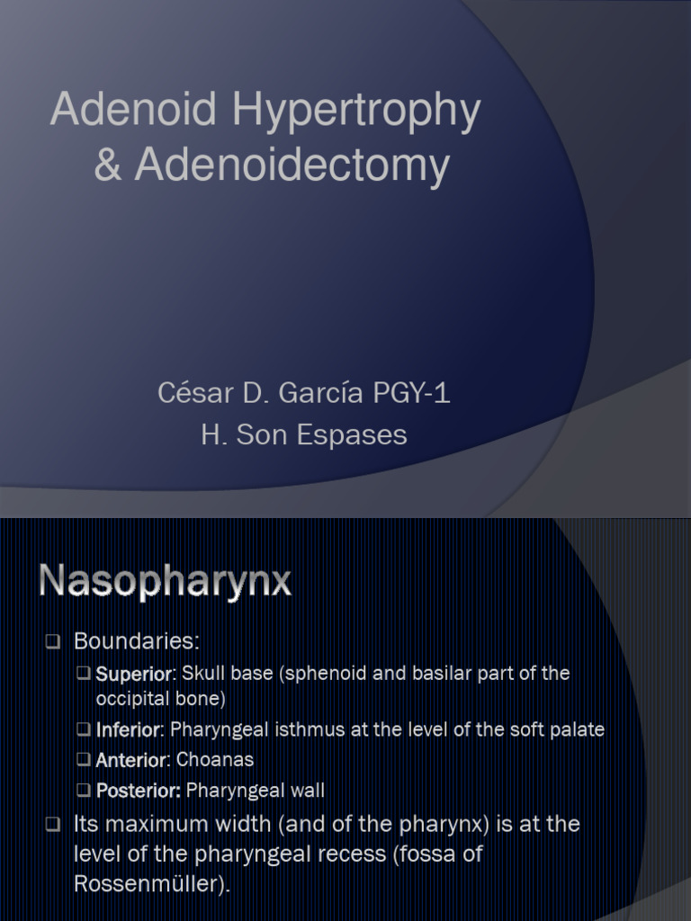 Adenoid Hypertrophy and Treatment Options | PDF | Sleep Apnea | Human ...