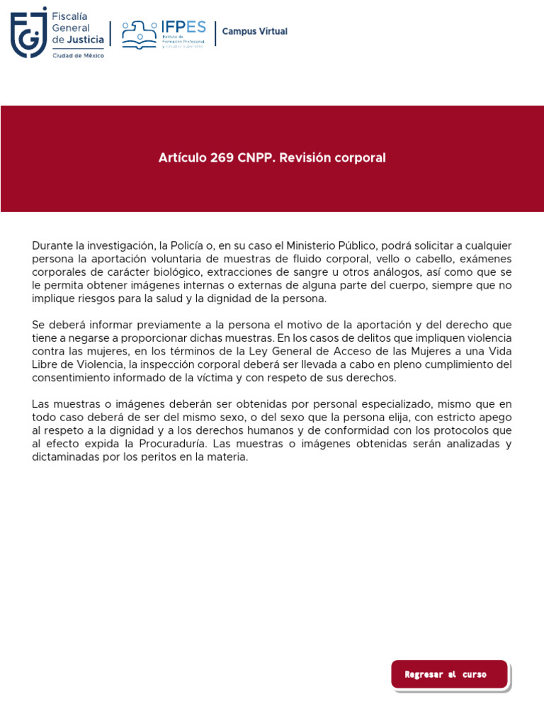 Inspección y Revisión Corporal CNPP 269 | PDF