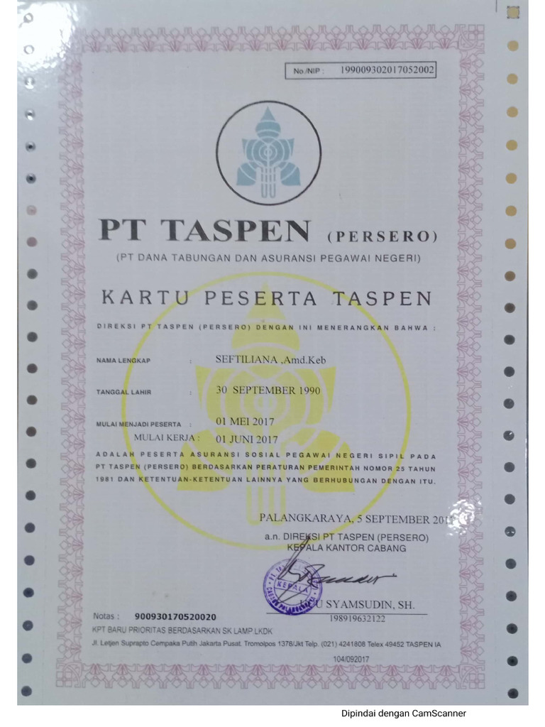 Taspen Seftiliana | PDF