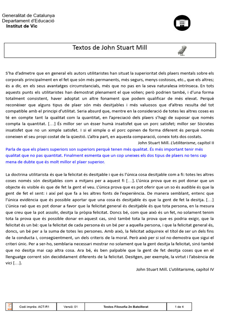 Textos Stuart Mill | PDF